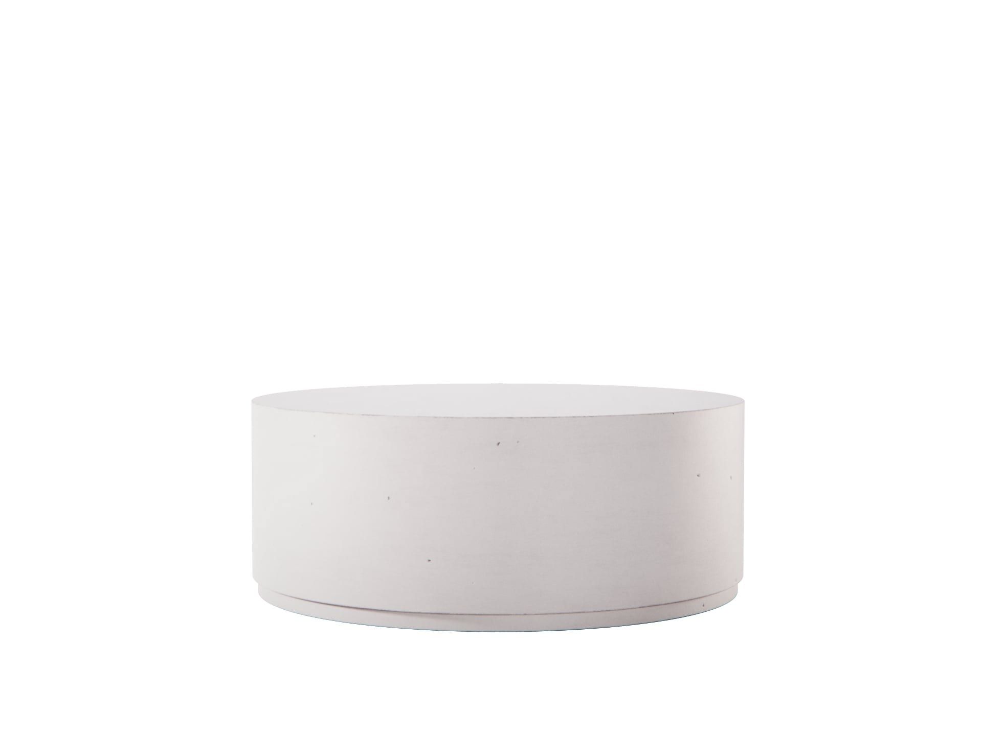 Low round cement coffee table PUCK By Forma&Cemento