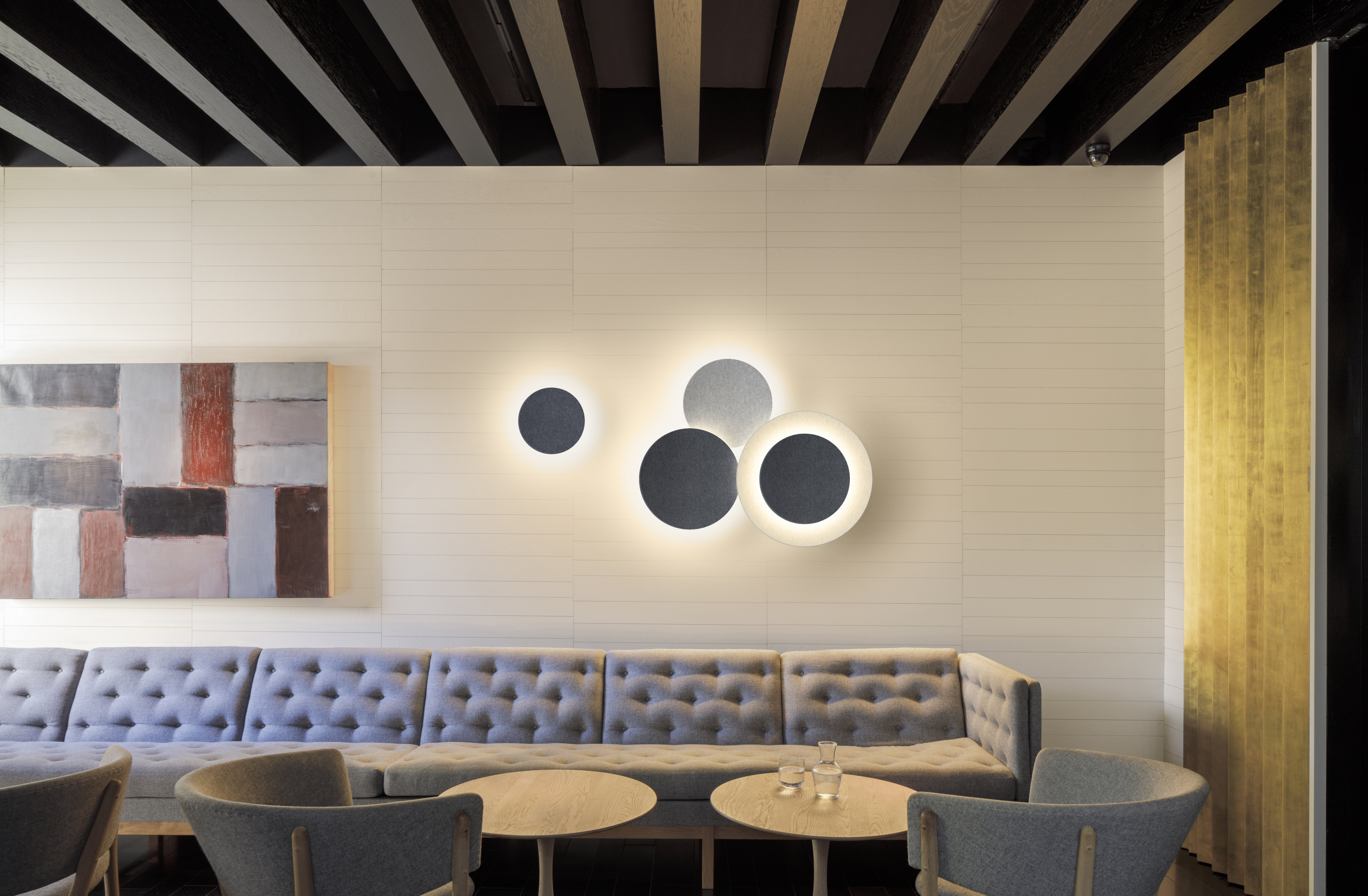 Applique murale à LED pour éclairage indirect PUCK WALL ART TRIPLE ...