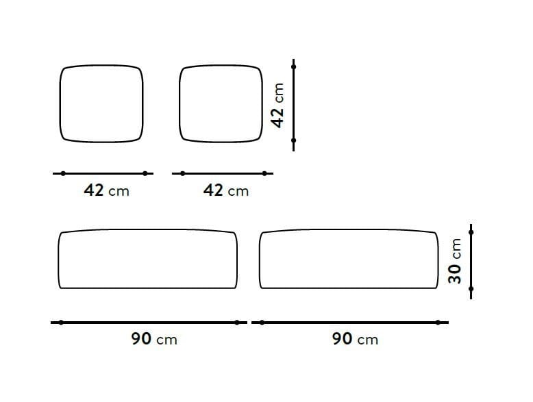 PUFFONE | Square garden pouf By GART