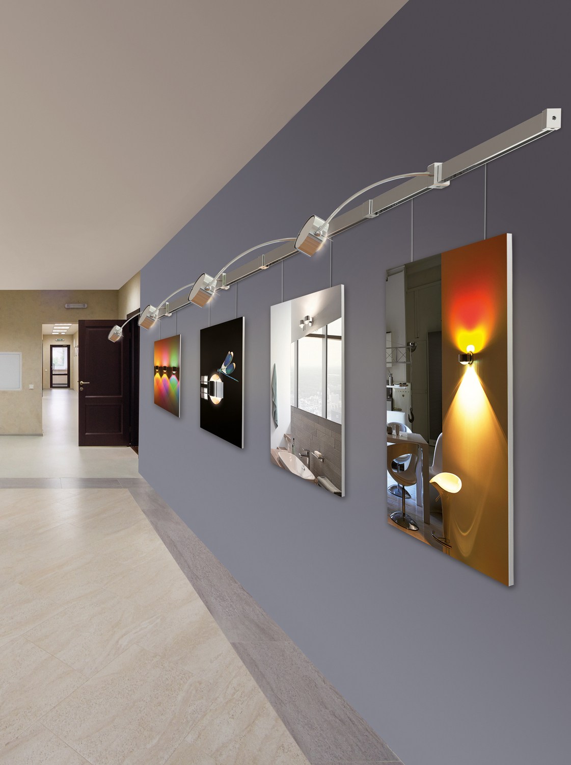 Picture light PUK SYSTEM GALLERY By Top Light design Rolf Ziel