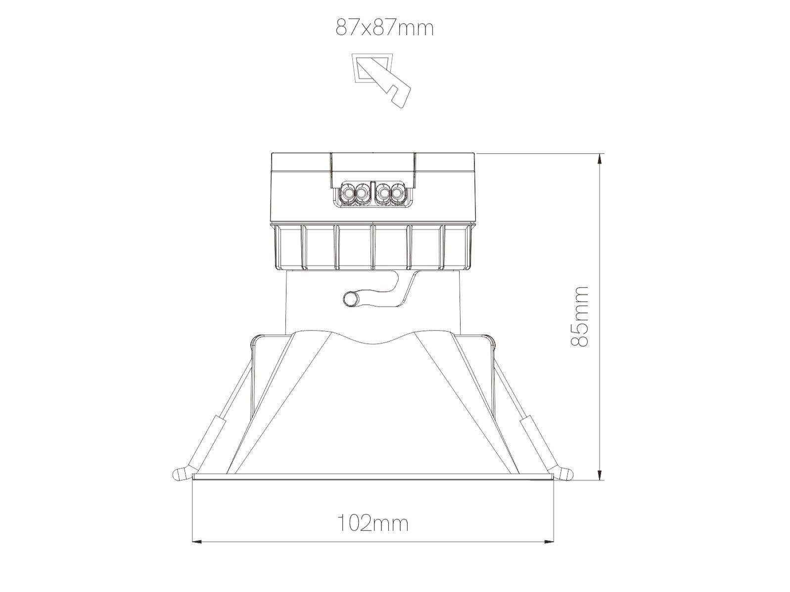 PULCOM | Square spotlight Recessed LED square polycarbonate spotlight ...