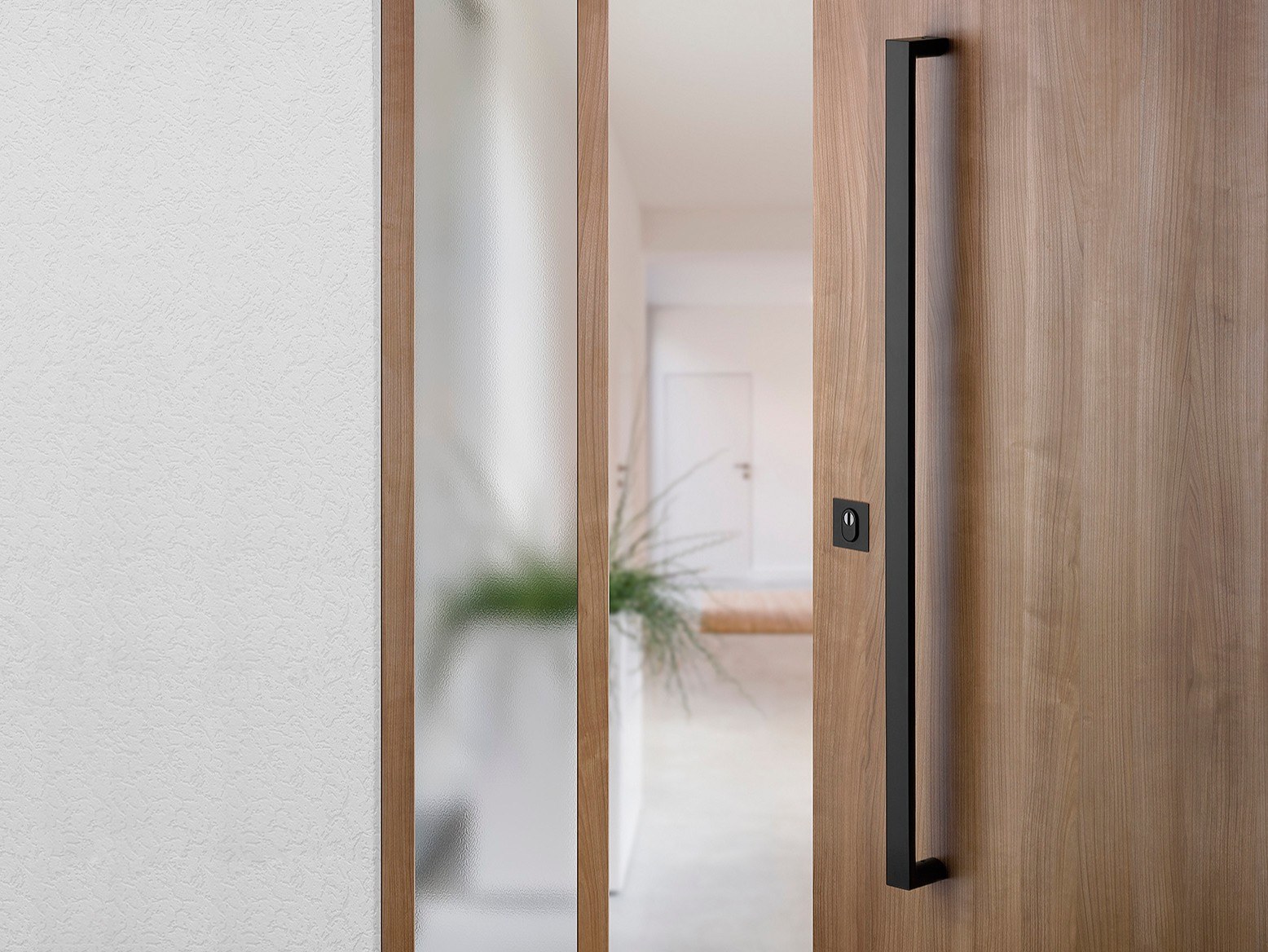 Contemporary style metal pull handle PULL HANDLE IN BLACK MATT FINISH ...