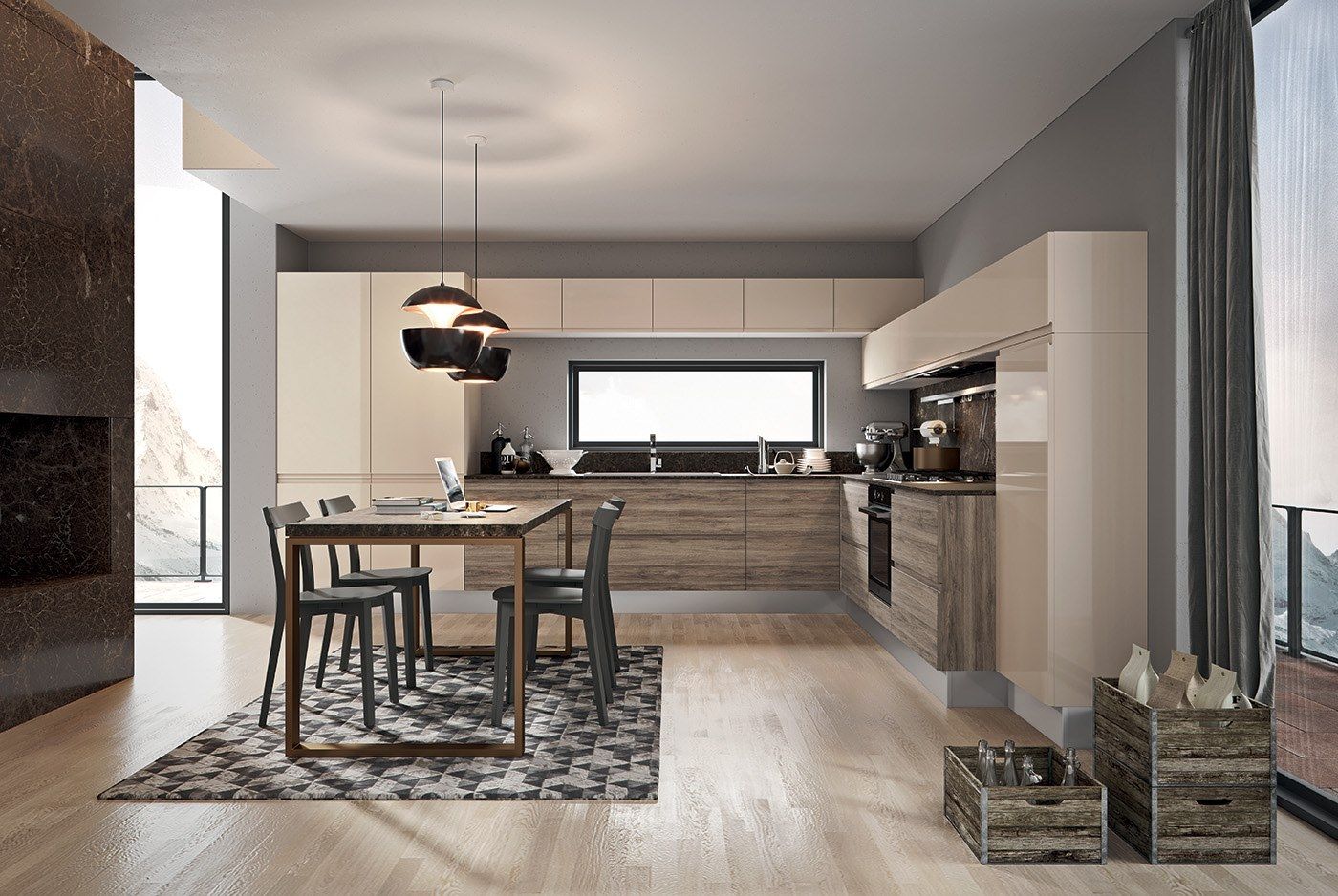 Custom Polymeric kitchen PURA By Colombini Casa