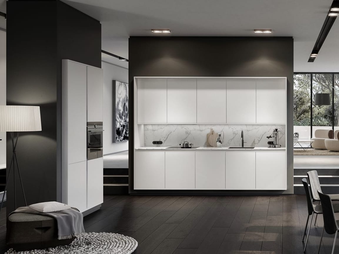 Linear fitted kitchen PURE COLLECTION By SieMatic design Kinzo