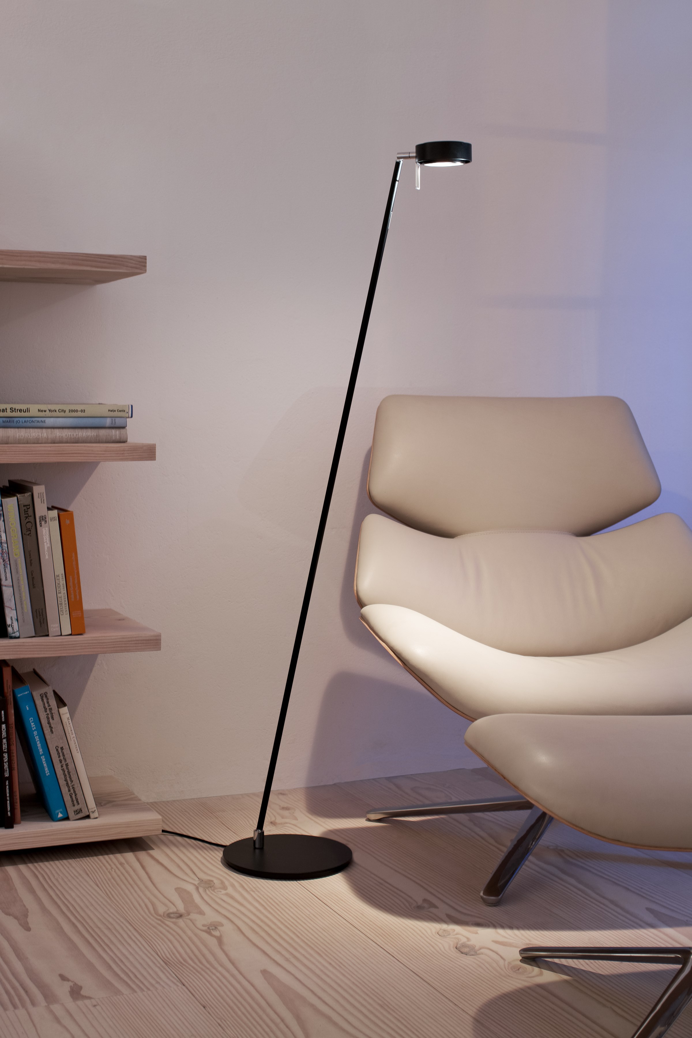 PURE LED adjustable powder coated aluminium floor lamp By Mawa Design ...