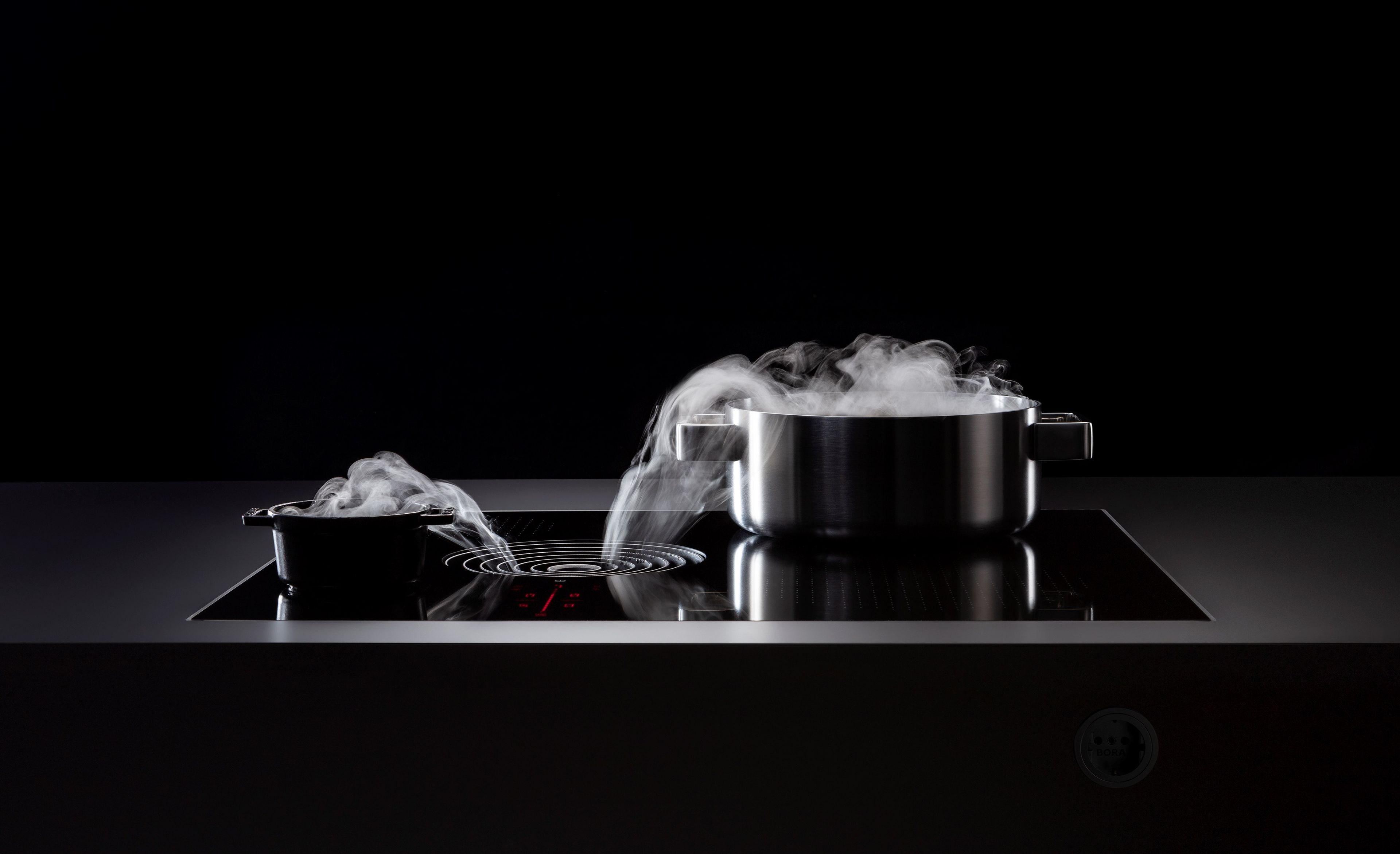 PURSU Table de cuisson à induction intégrée avec hotte intégrée By Bora