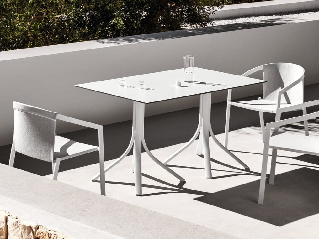 PUSH Rectangular aluminium garden table with HPL top By MY YOUR ...