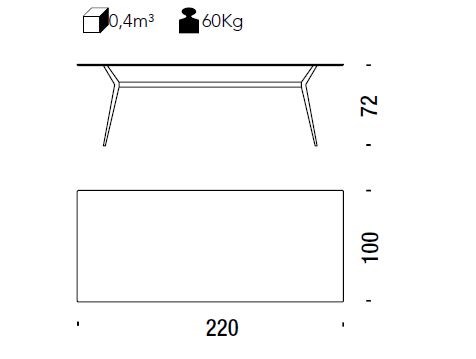 PYLON GRADIENT | Rectangular table Pylon Collection By Moroso