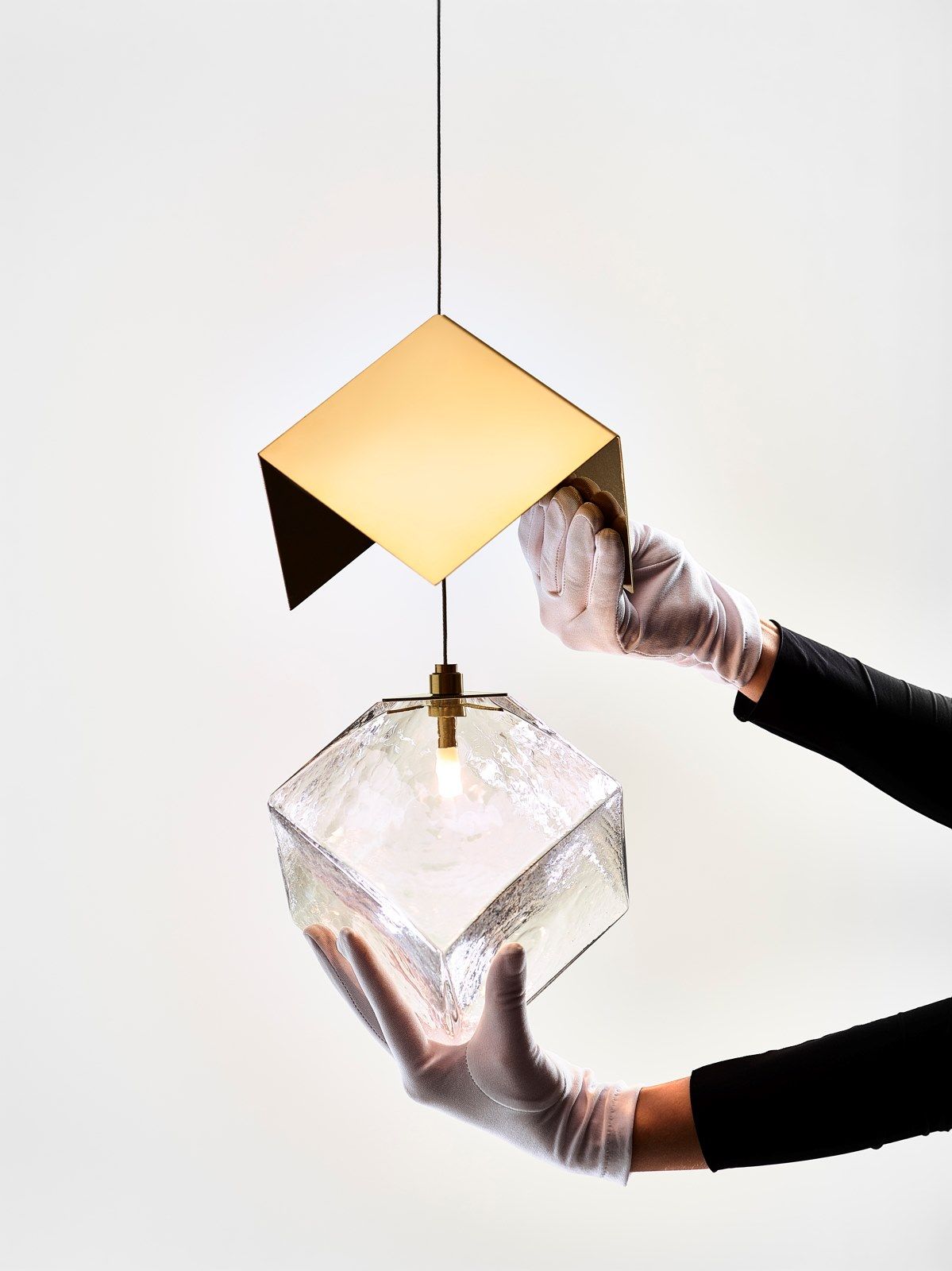 PYRITE 12 Handmade Blown crystal chandelier By Bomma | design DECHEM Studio