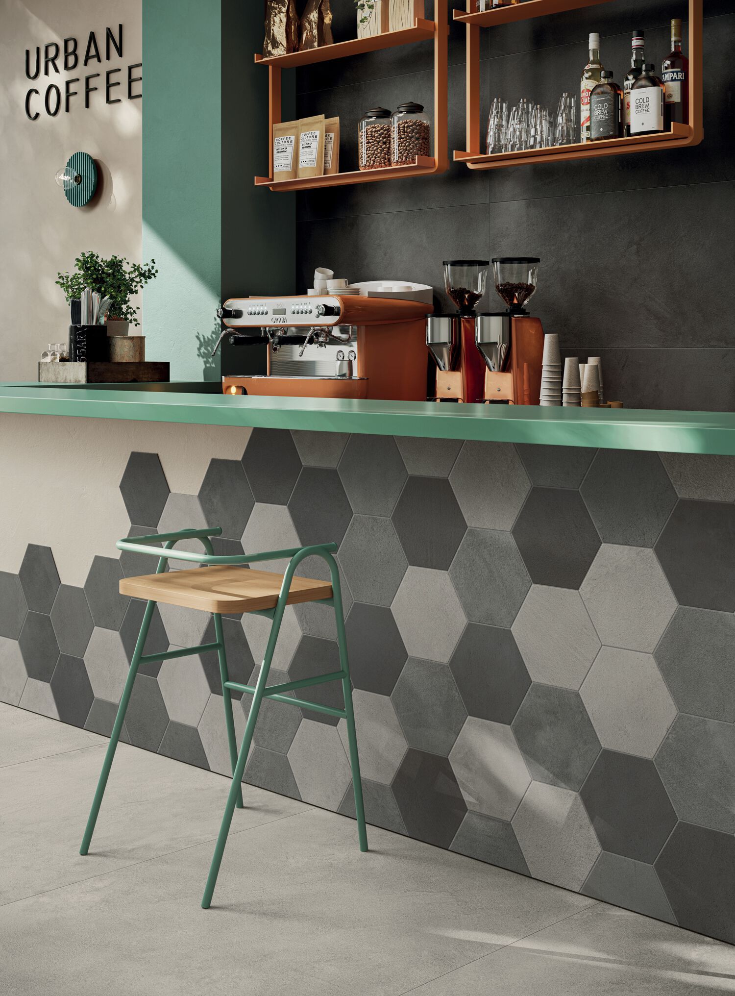POUDRE Porcelain stoneware wall/floor tiles with stone effect By Panaria Ceramica
