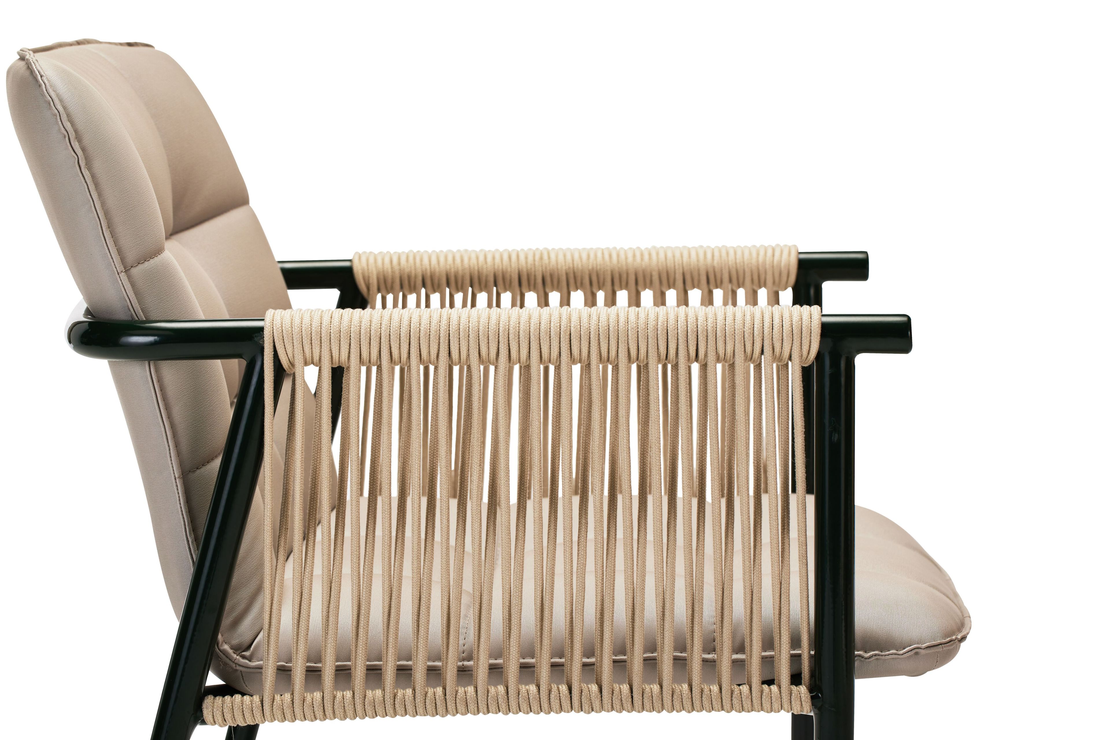 SQUAREZ Fabric and metal garden chair with armrests By Papell Design