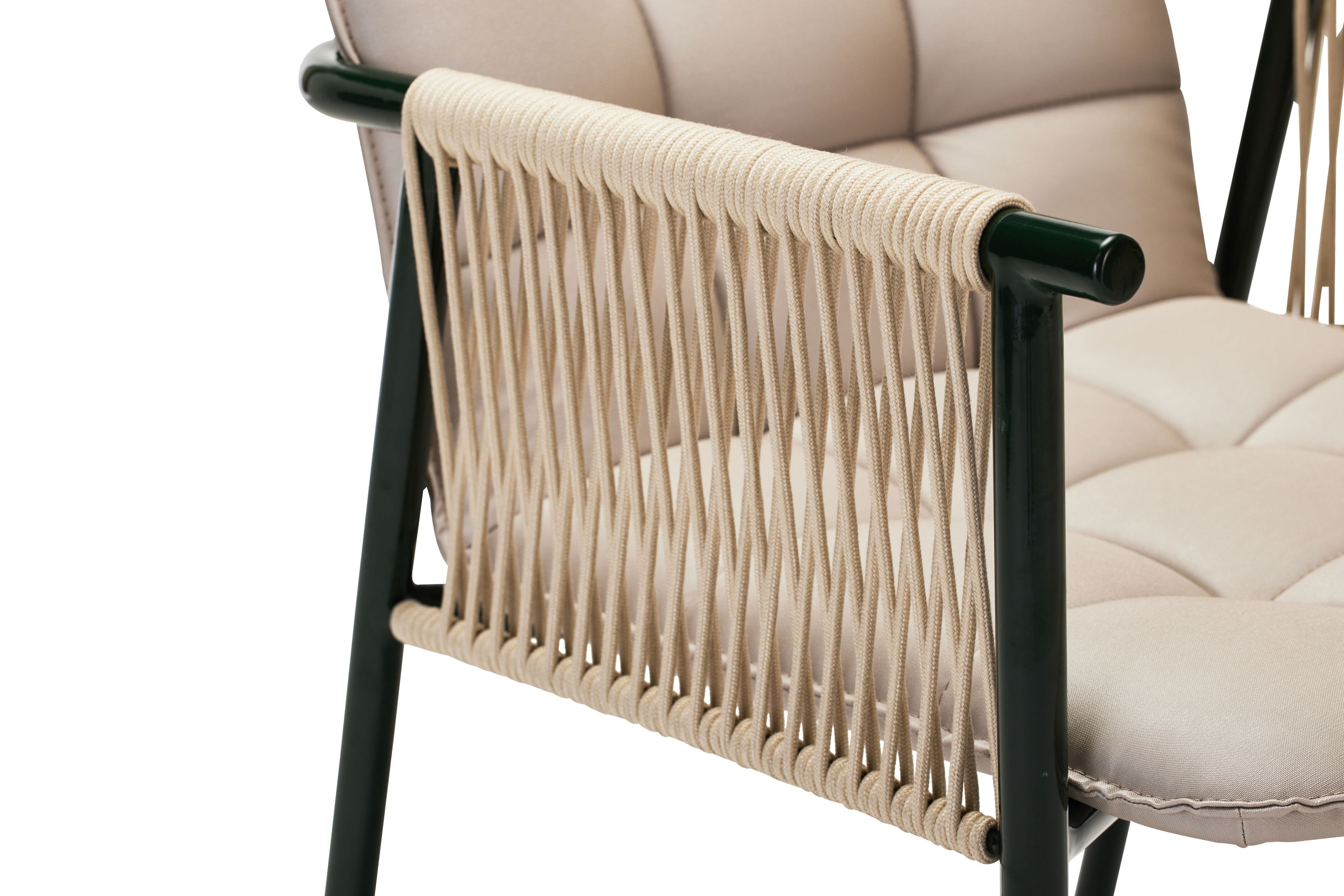 SQUAREZ Fabric and metal garden chair with armrests By Papell Design