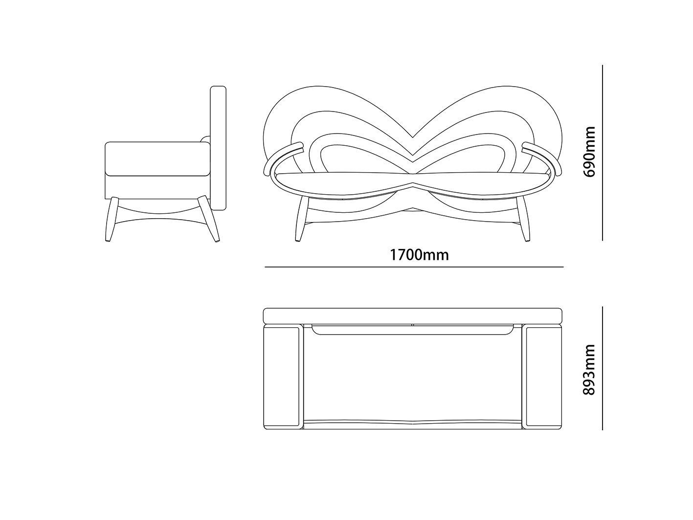 MODERN DOUBLE CHAIR 沙发 By PAST TO NOW