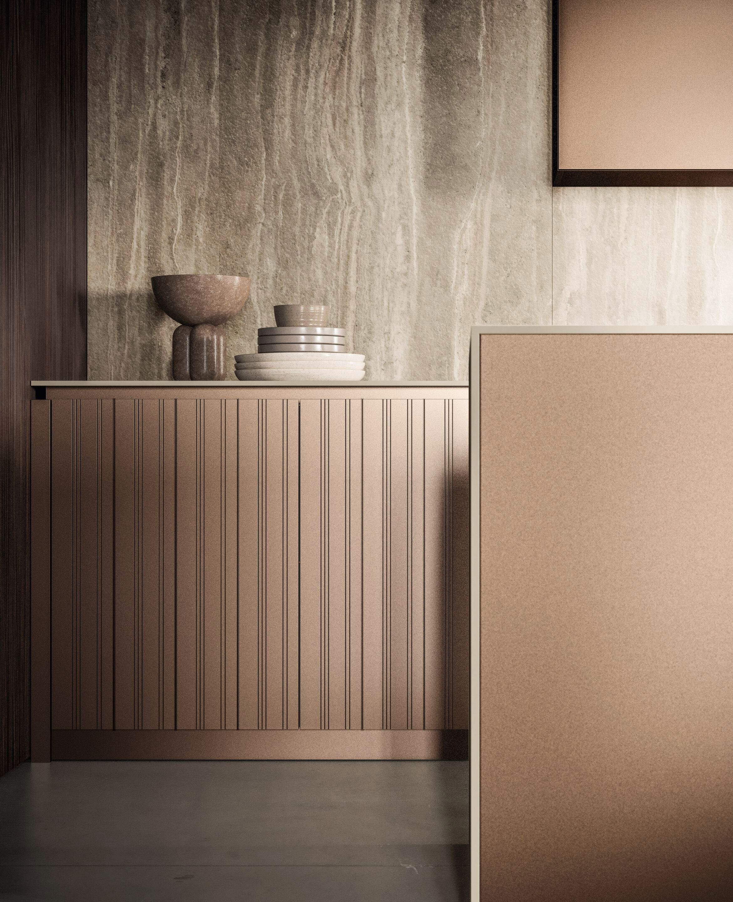 MATERIKA RANDOM Kitchen with island By Pedini
