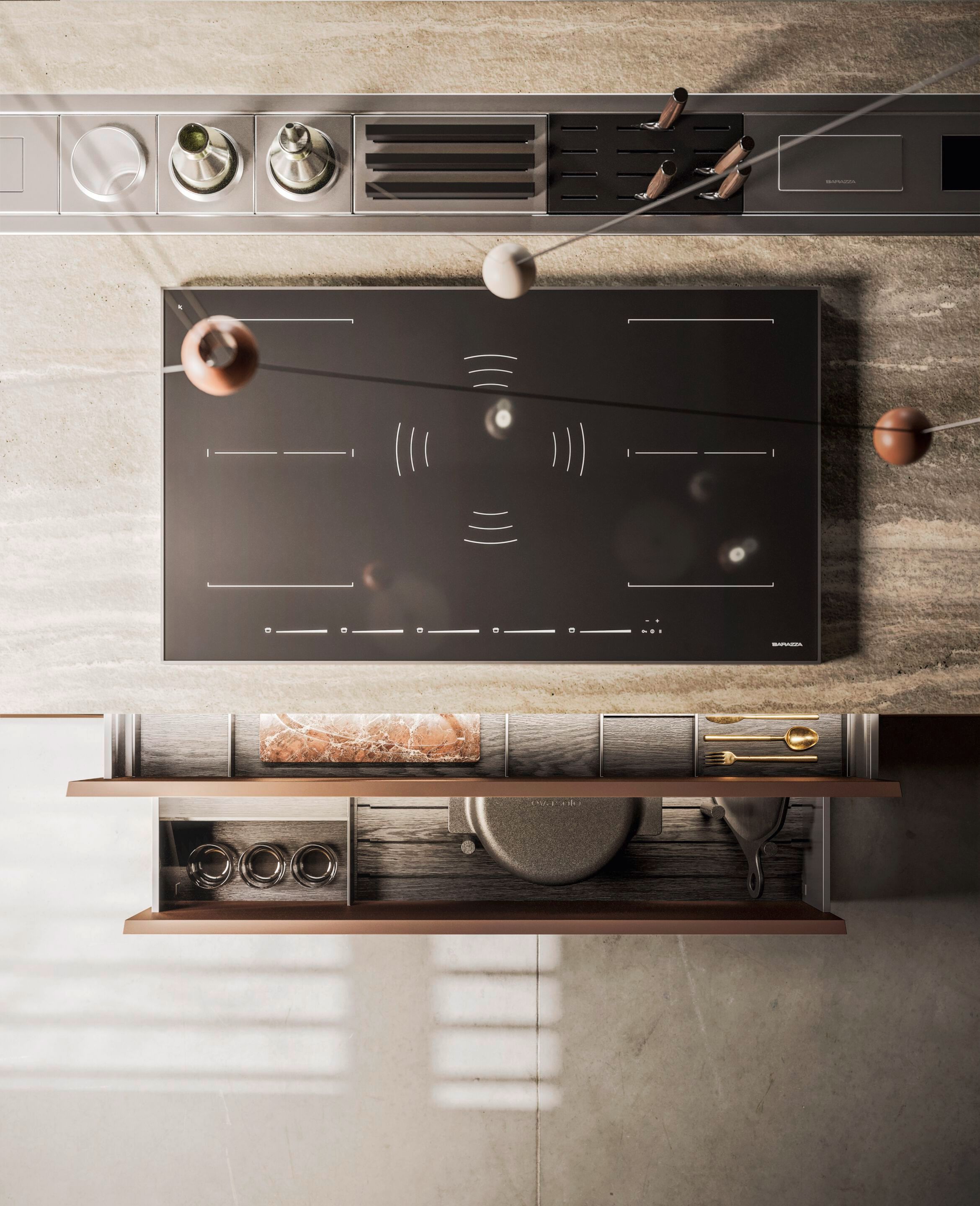 MATERIKA RANDOM Kitchen with island By Pedini