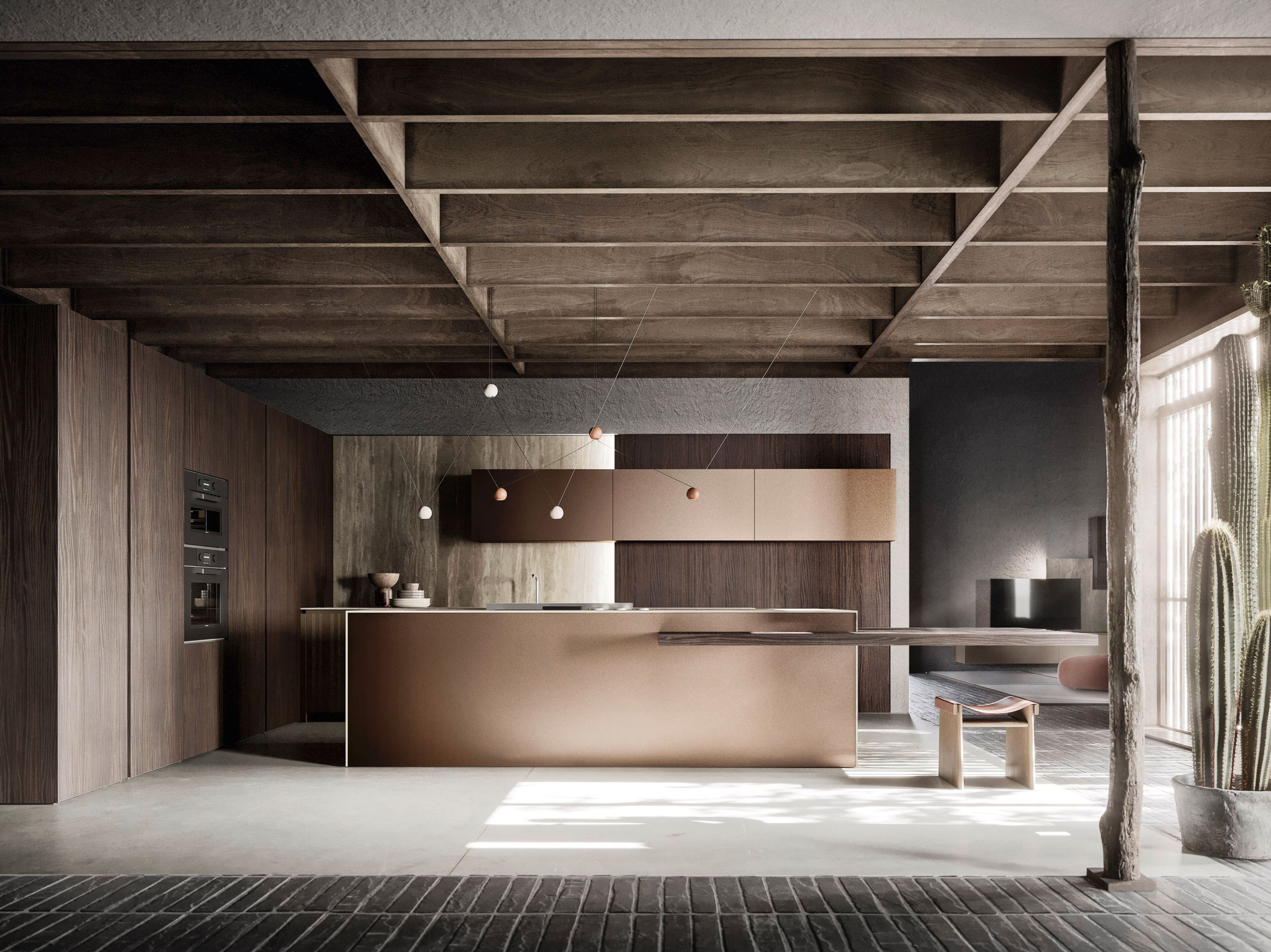 MATERIKA RANDOM Kitchen with island By Pedini