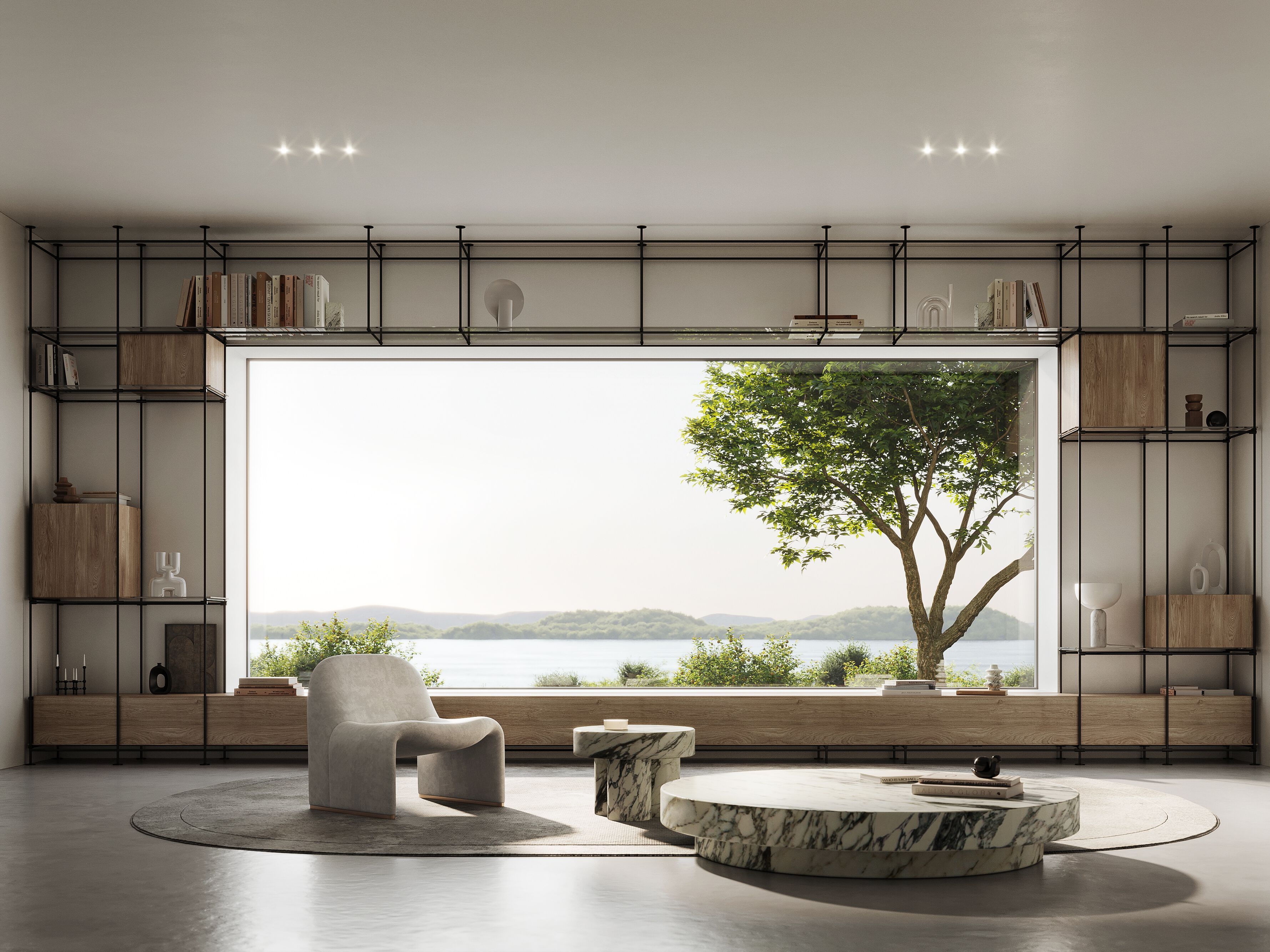 TUBE CONNECTING SYSTEM MODULATION N°16 Storage wall By P&G KONZEPT