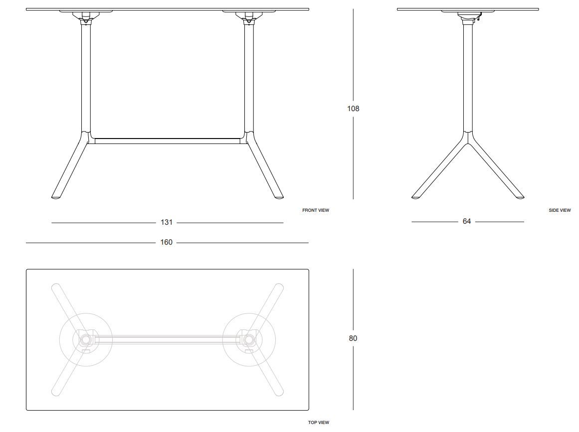 MIURA Folding high table By Plank | design Konstantin Grcic