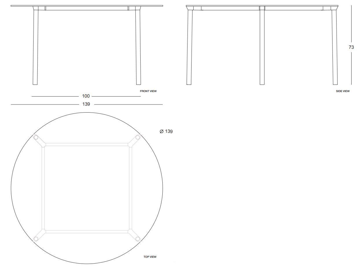 MONZA Round table By Plank | design Konstantin Grcic