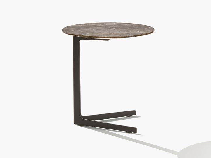 BABA Round marble side table By Poliform | design Roberto Barbieri