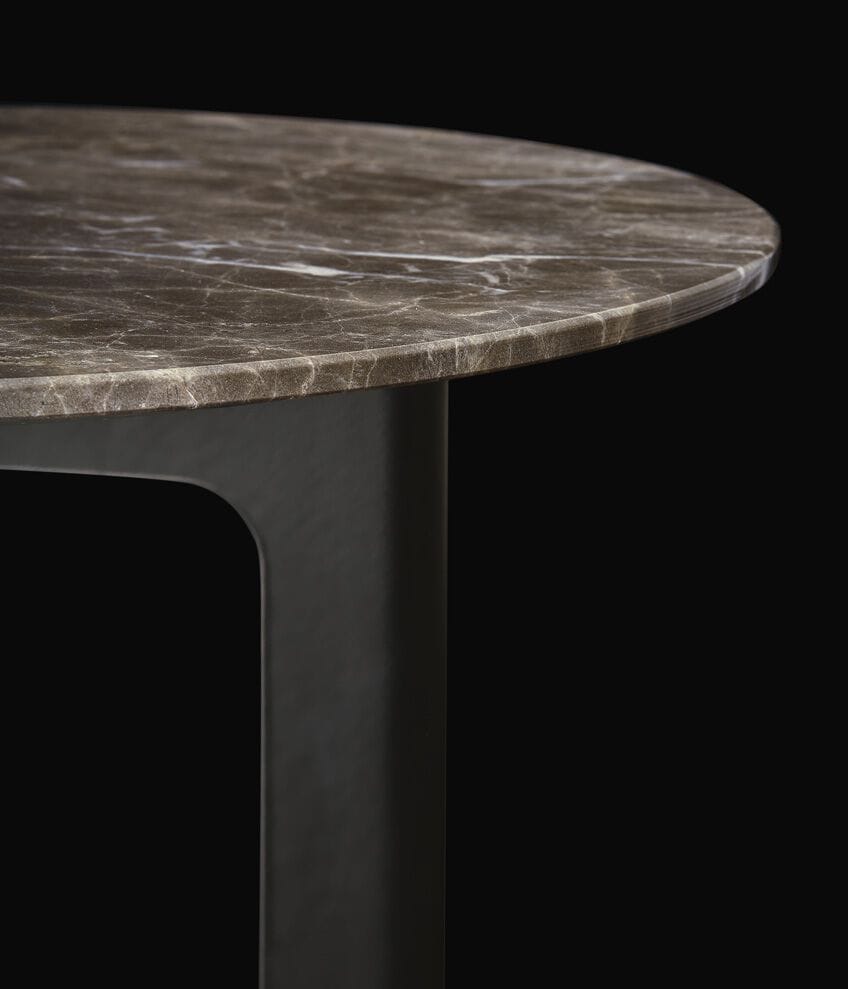 BABA Round marble side table By Poliform | design Roberto Barbieri