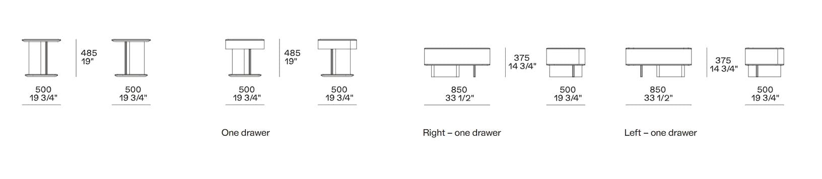 BRERA Bedside table By Poliform
