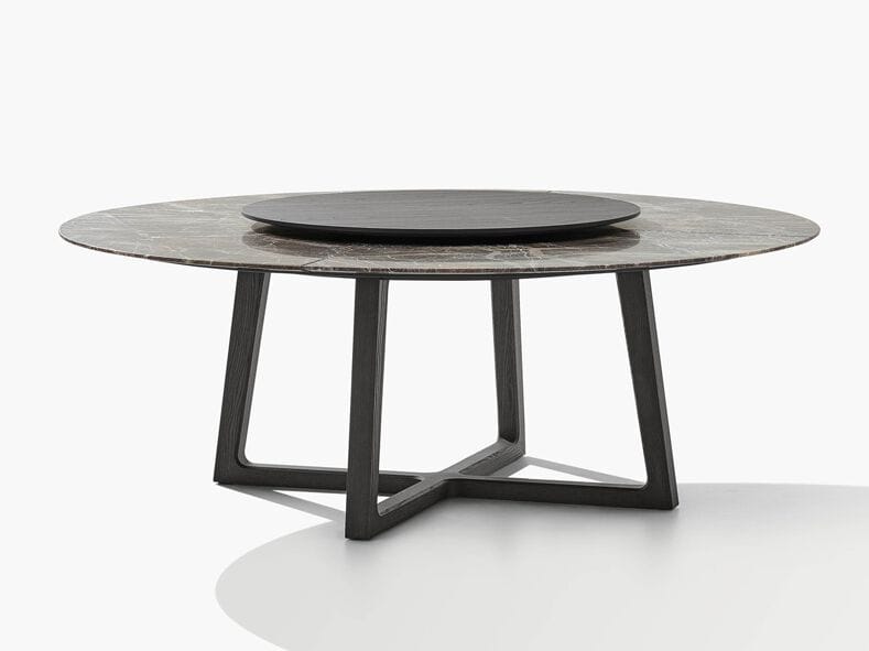 CONCORDE Round marble table with Lazy Susan By Poliform | design Emmanuel Gallina