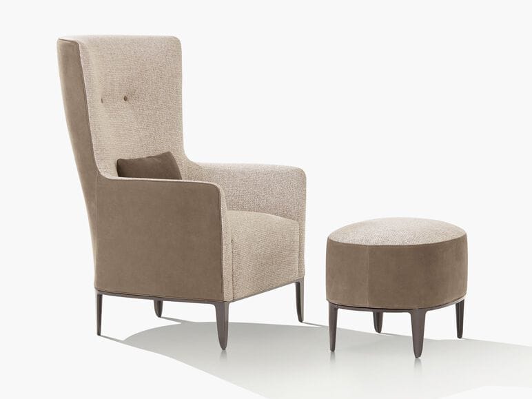 GENTLEMAN Bergere fabric armchair high-back By Poliform | design Marcel ...