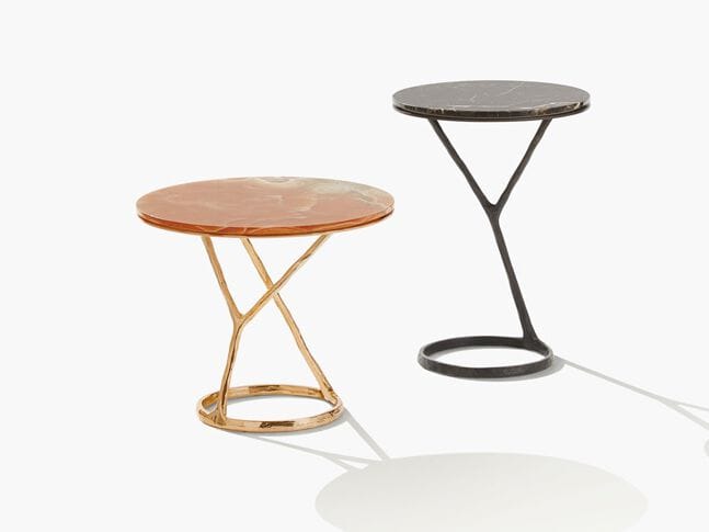 ILDA Round marble coffee table By Poliform | design Jean-Marie Massaud