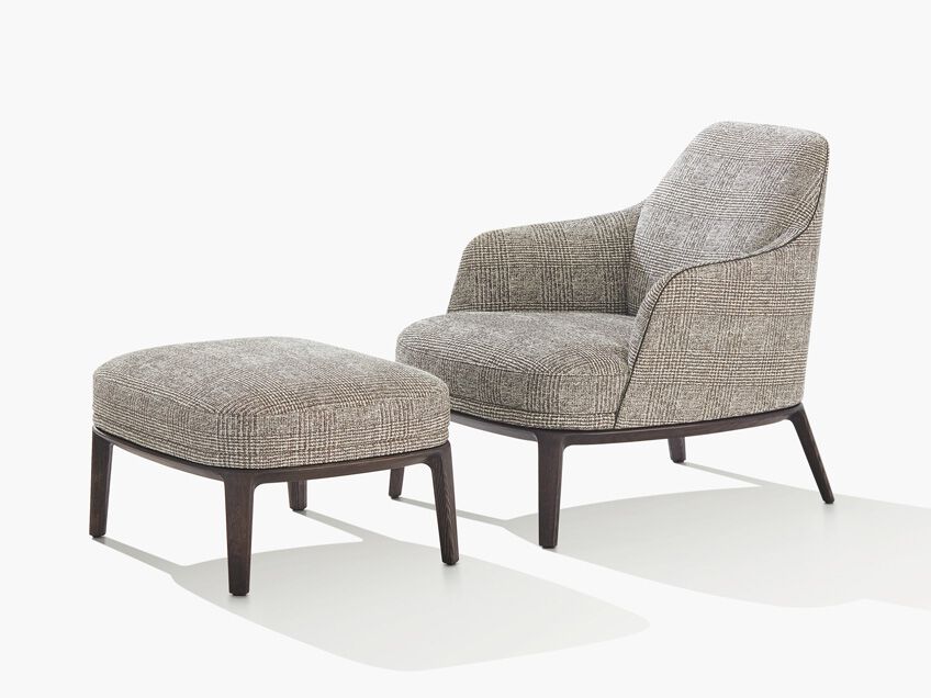JANE LARGE Fabric armchair with armrests By Poliform | design Emmanuel ...