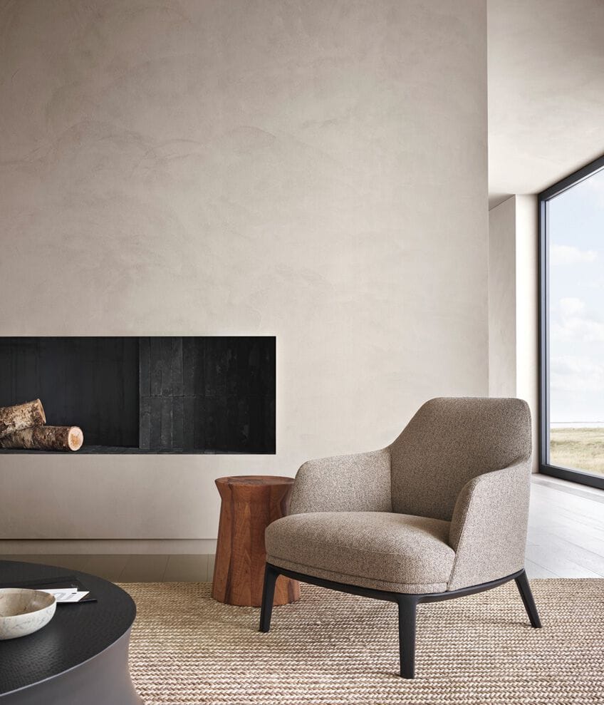 JANE LARGE Fabric armchair with armrests By Poliform | design Emmanuel ...