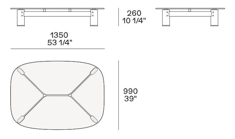 KETCH Coffee table By Poliform