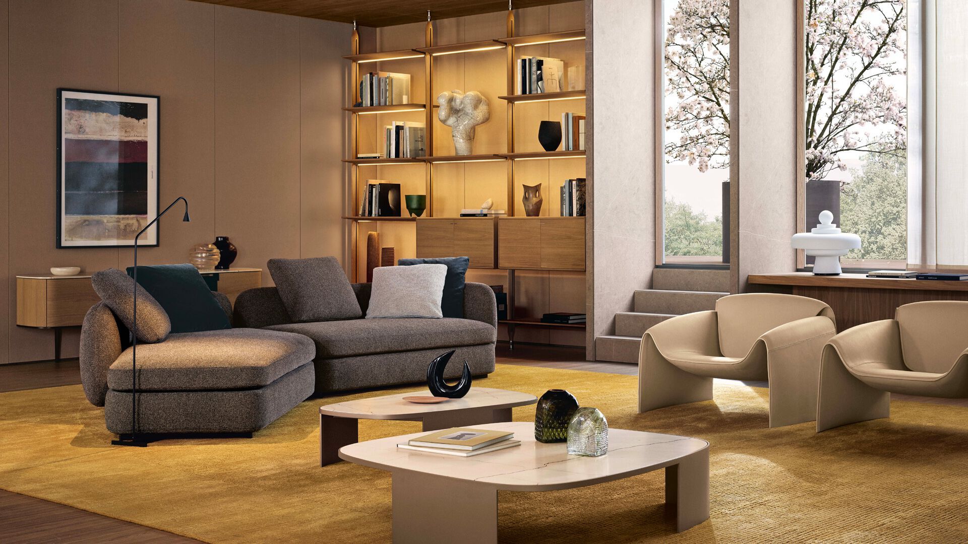 KOISHI Low coffee table for living room By Poliform | design Jean-Marie ...