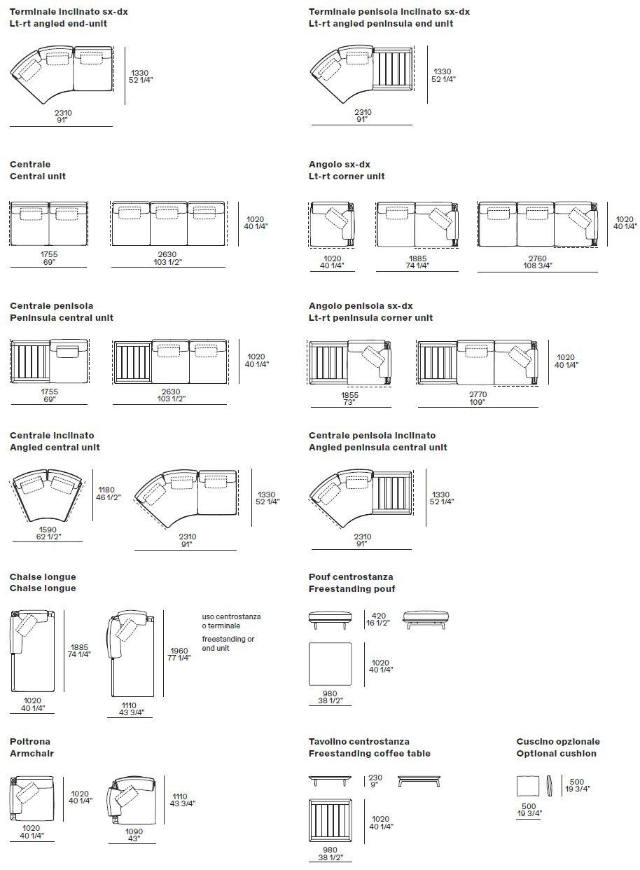 LAGOON Garden sofa By Poliform