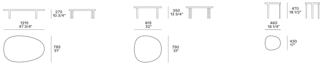 MAD OUT Coffee table By Poliform