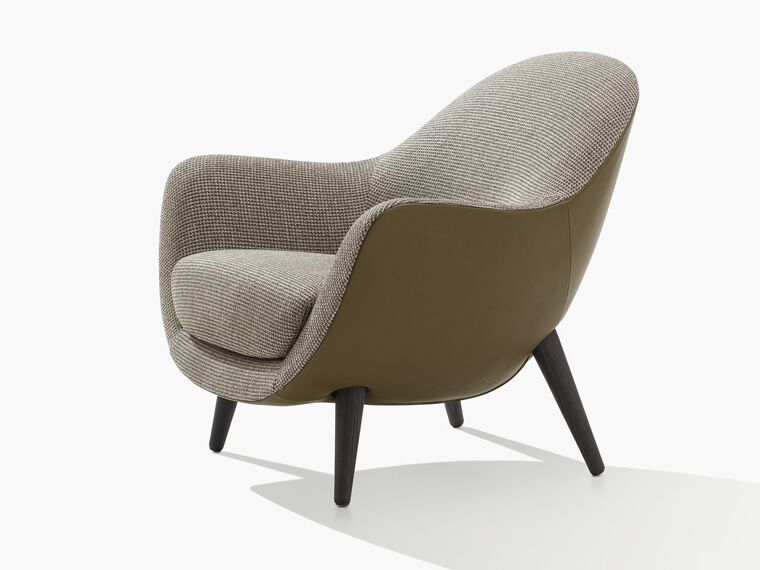 MAD QUEEN Fabric armchair with armrests By Poliform | design Marcel Wanders