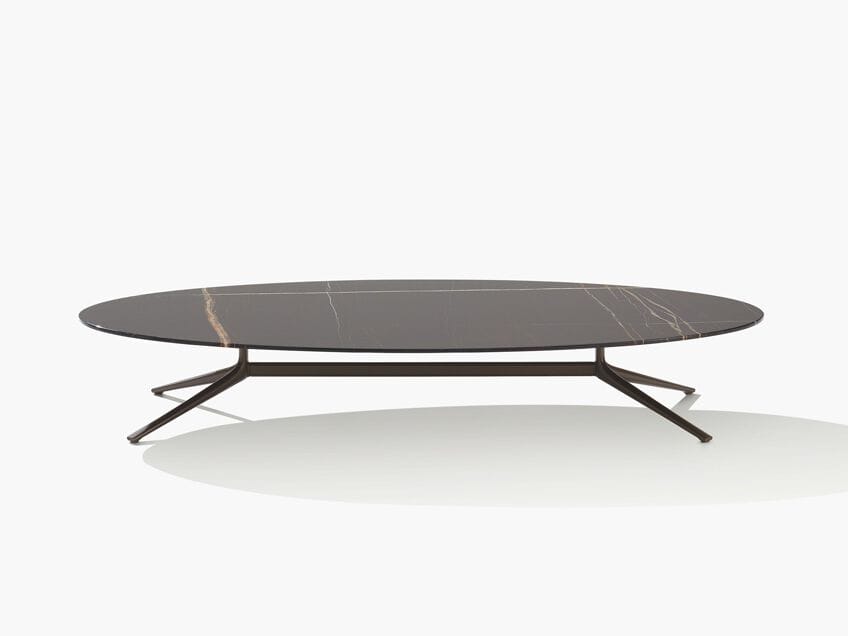 MONDRIAN Oval low marble coffee table By Poliform | design Jean-Marie ...