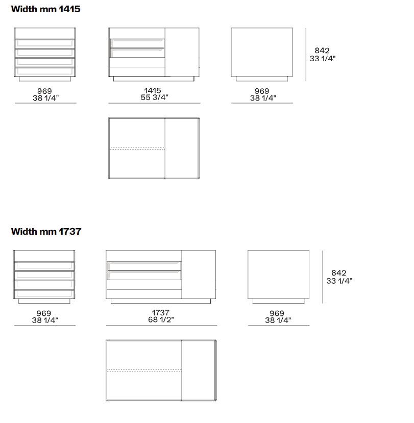 SET UP Chest of drawers By Poliform