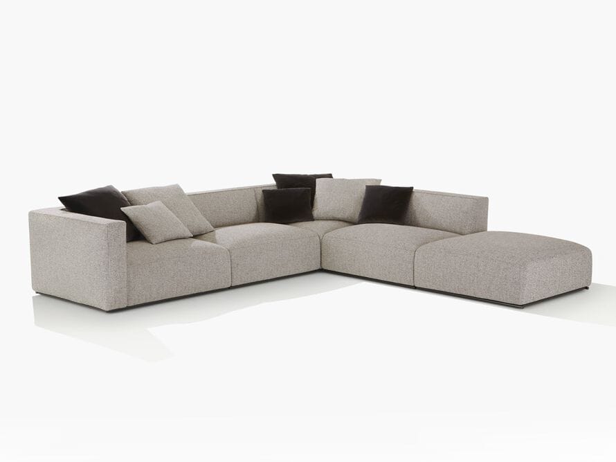 SHANGAI Sectional fabric sofa with removable cover By Poliform | design Carlo Colombo