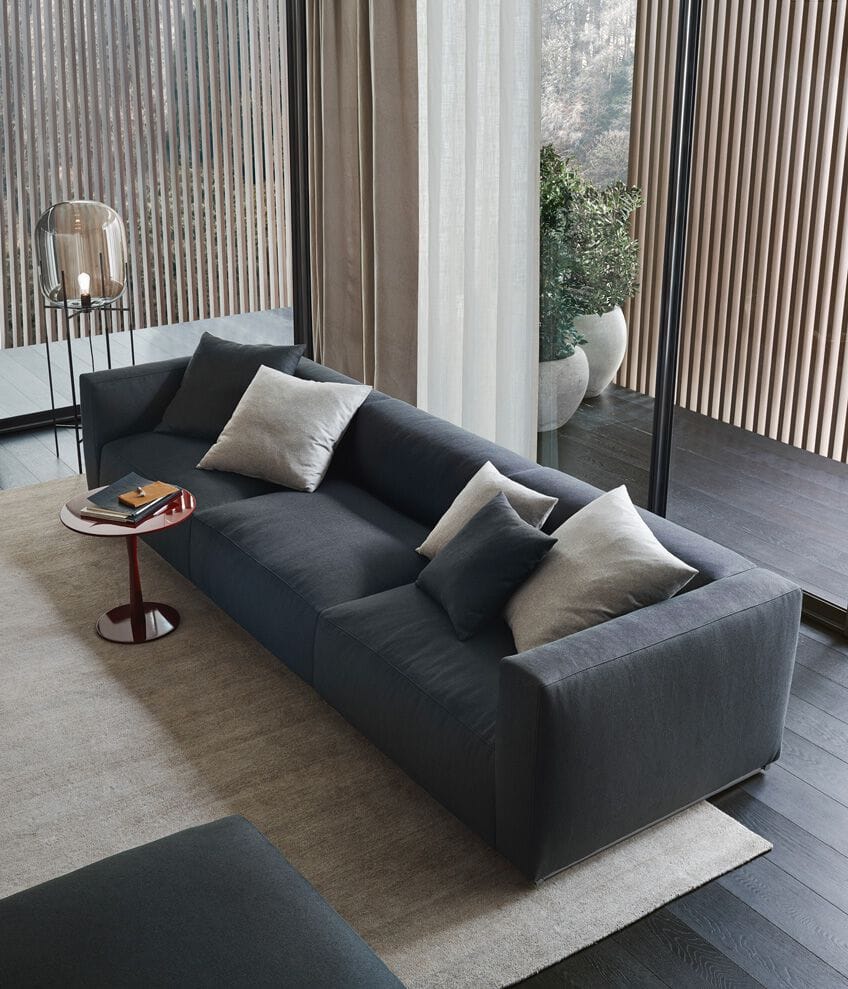 SHANGAI Sectional fabric sofa with removable cover By Poliform | design ...