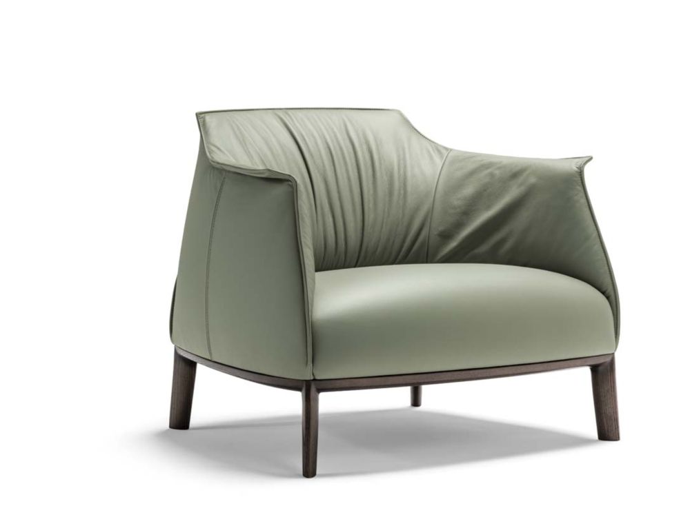 ARCHIBALD Leather armchair By Poltrona Frau | design Jean-Marie Massaud