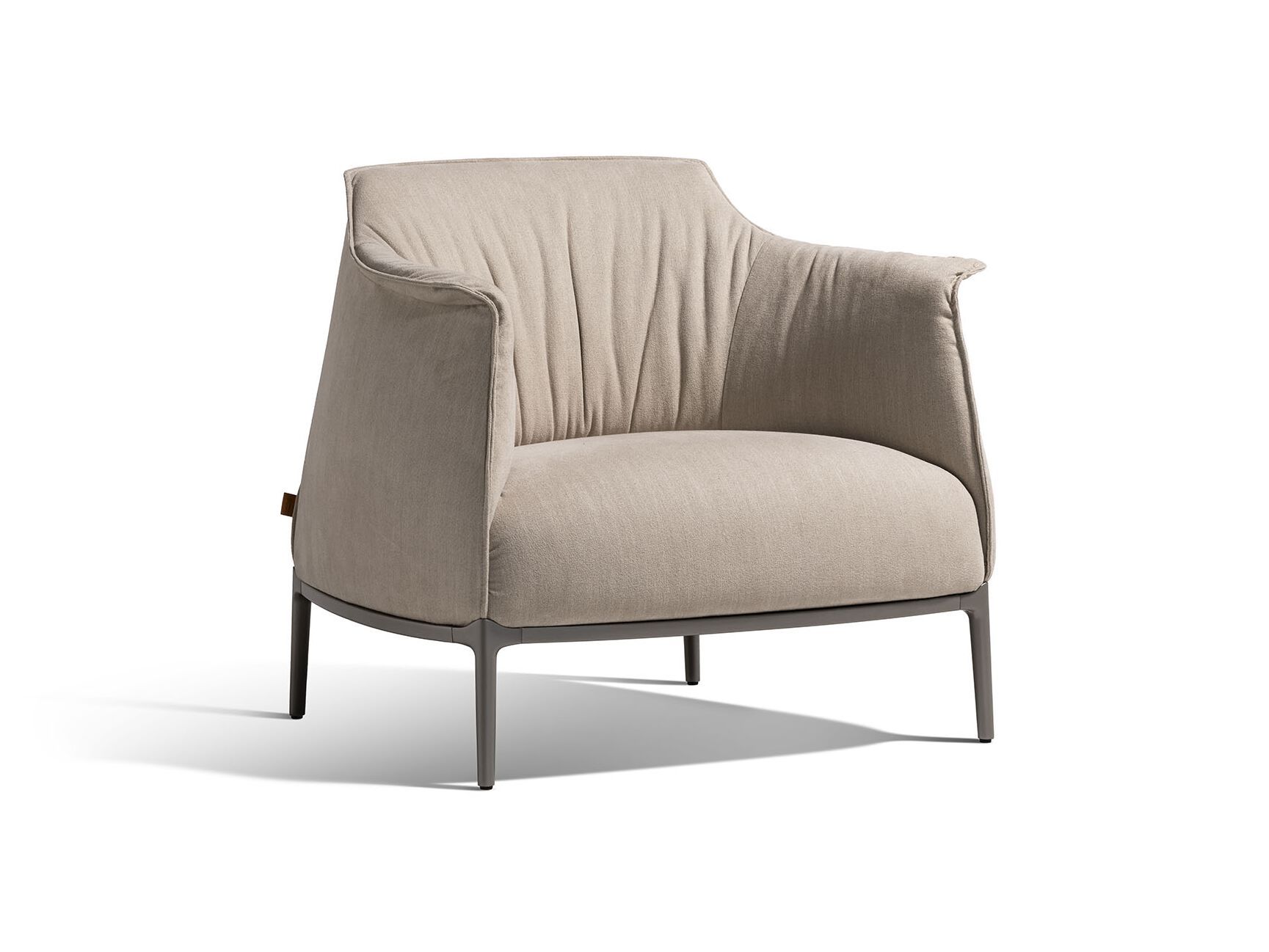 ARCHIBALD Fabric armchair with armrests By Poltrona Frau