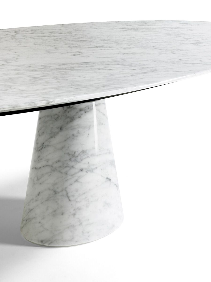 MESA ELLIPSE Oval marble table By Poltrona Frau | design Vignelli ...