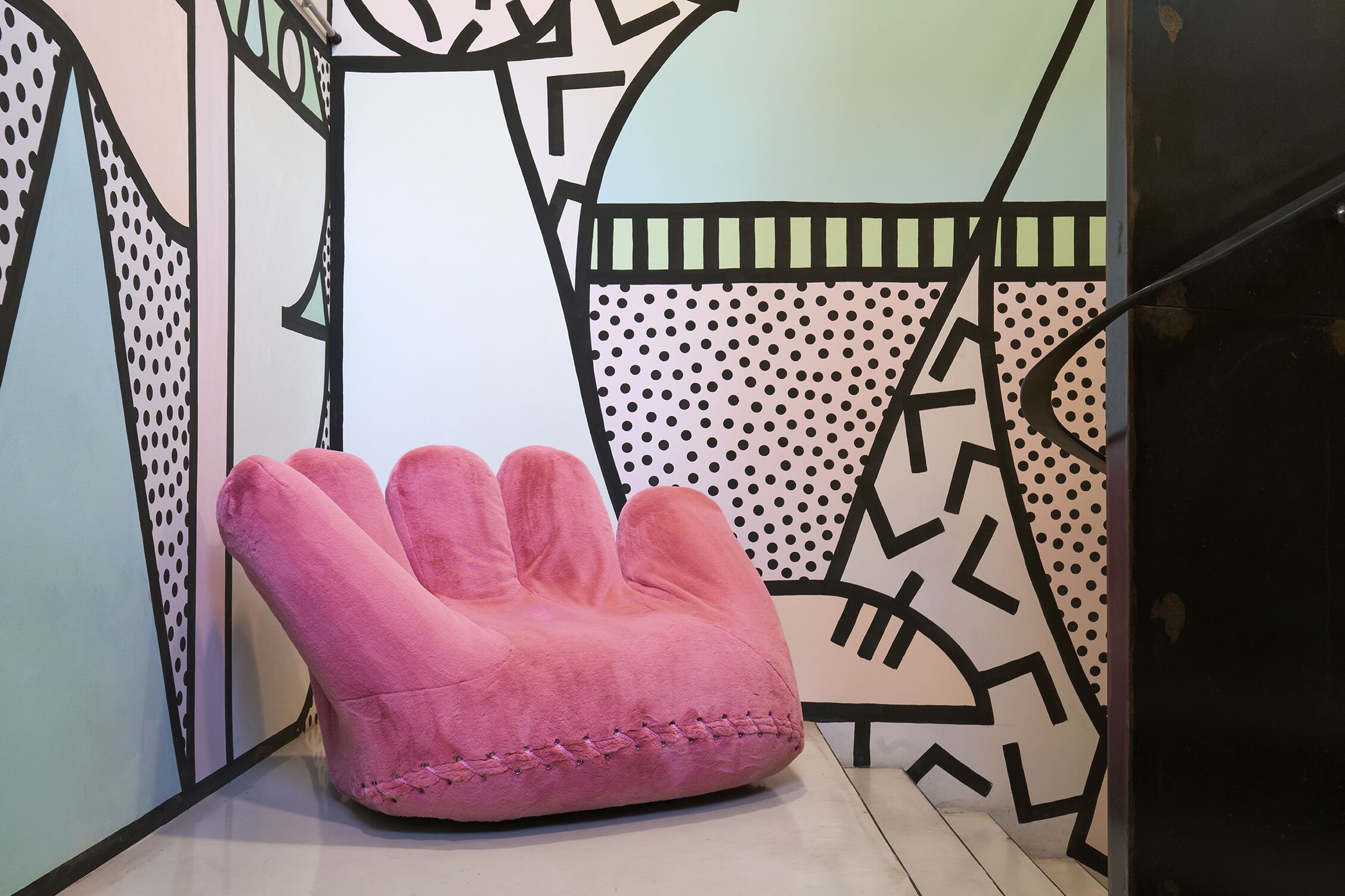 JOE PLUSH Faux fur armchair By Poltronova