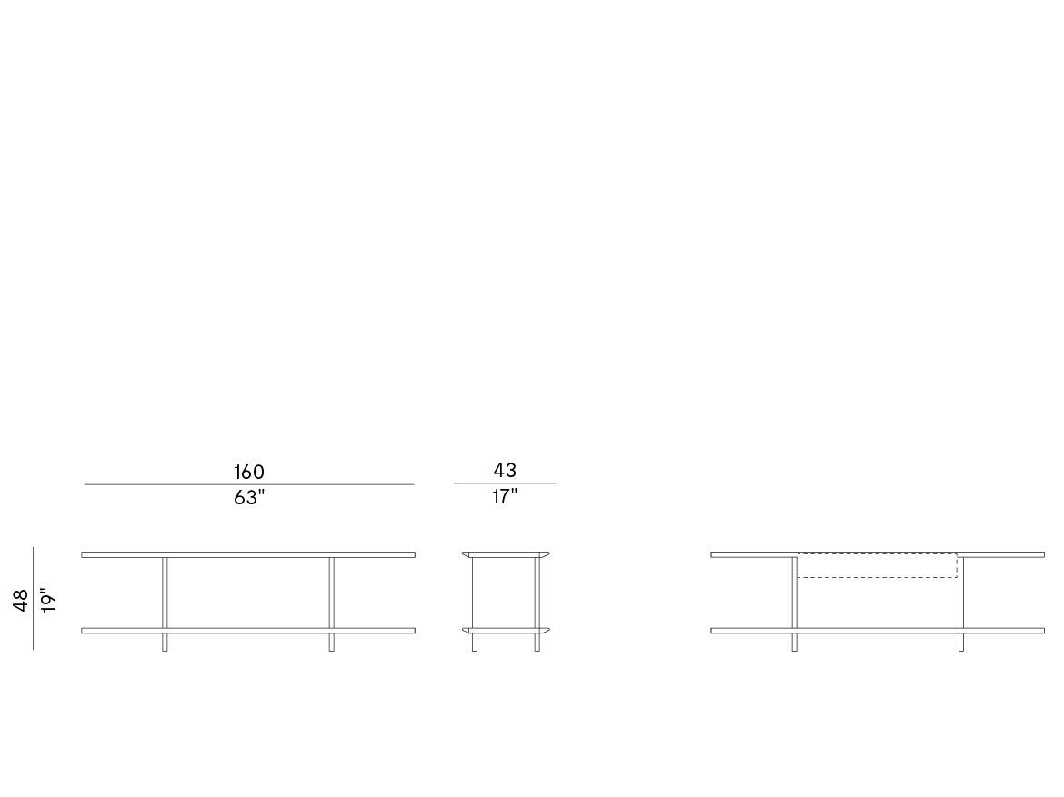 ARIAL 870/MB Open freestanding wooden bookcase By Potocco | design Buratti Architetti