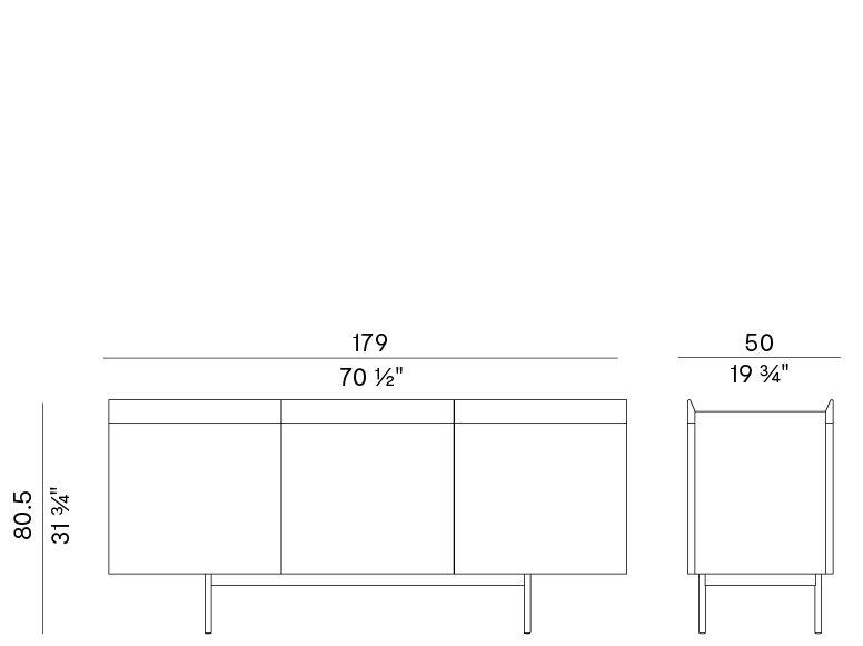 AVANT 884/MB1-180 Ash sideboard with doors By Potocco | design Gabriele ...