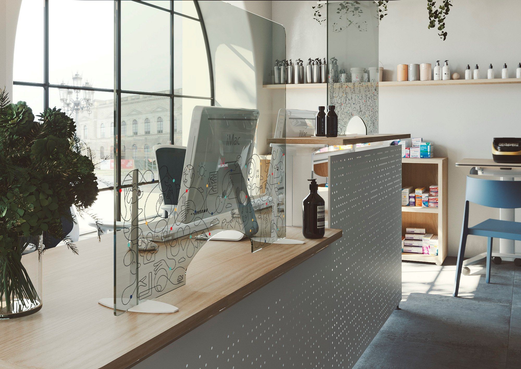 Protective barrier Desktop barrier By ACTIU