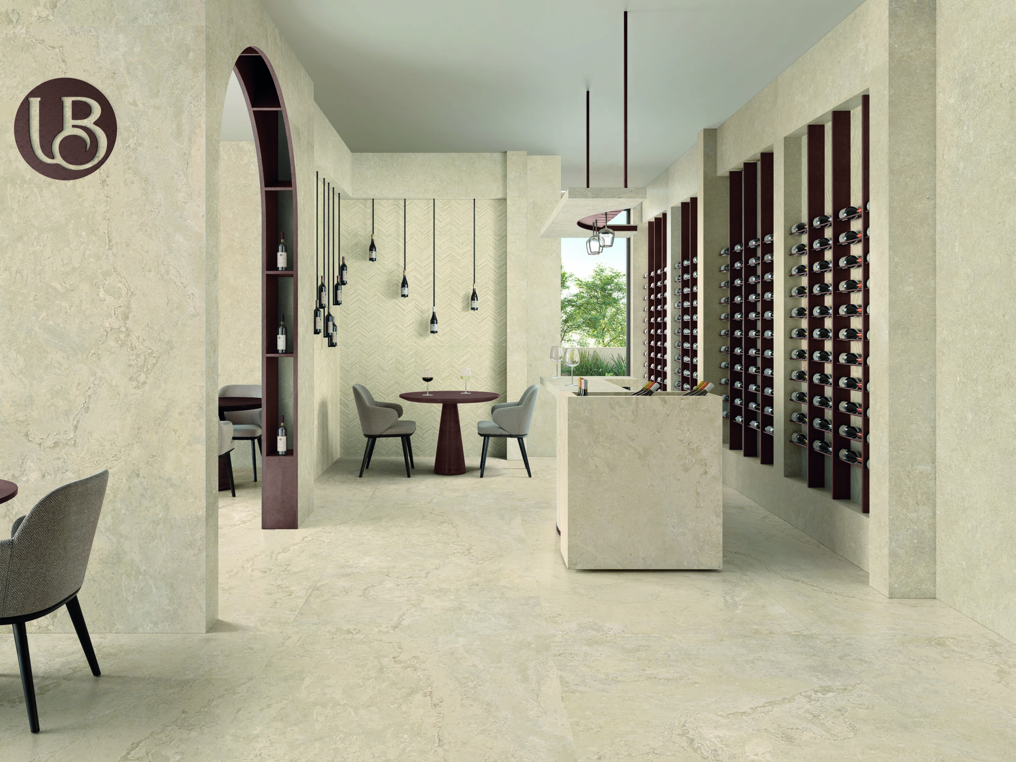UNIQUE BOURGOGNE BEIGE Pavimento/rivestimento in gres porcellanato ...