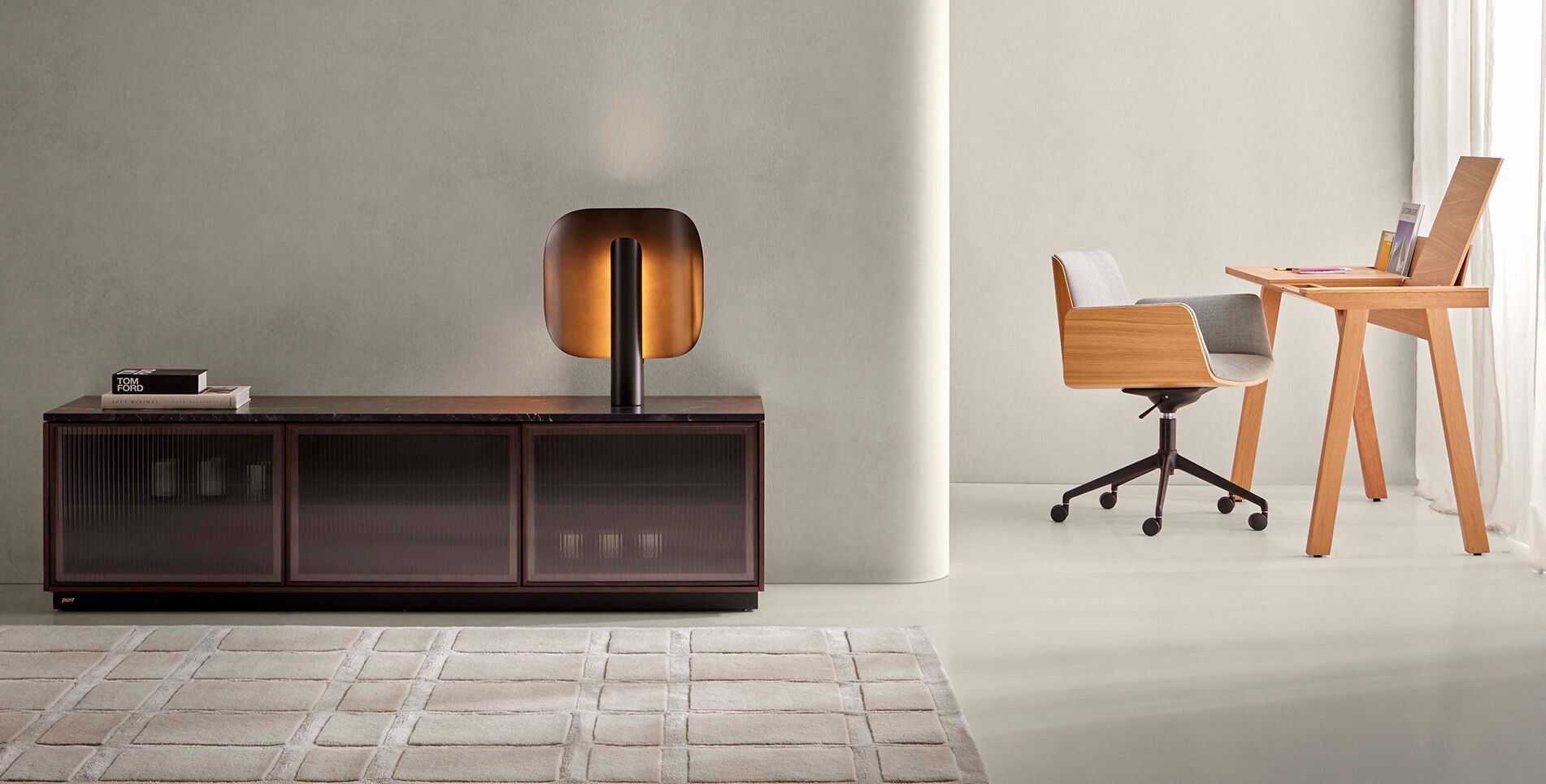 RIO Wooden sideboard with doors By Punt | design Sebastian Herkner