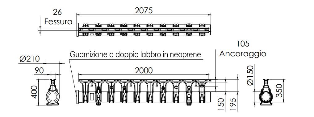 ACO DRAIN® Qmax 150 Canale di drenaggio in polietilene By ACO